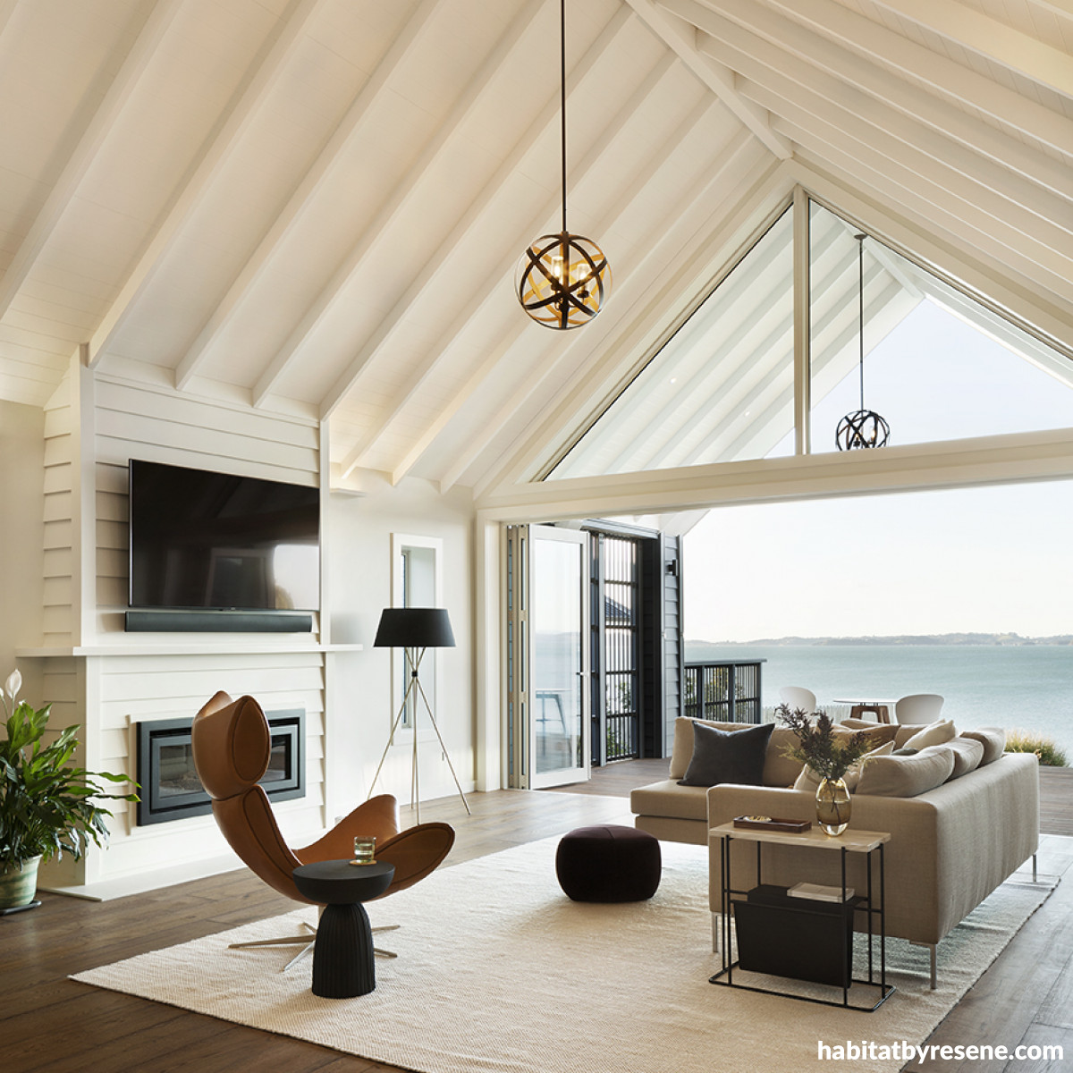 A coastal home with a creative neutral palette is renovated on time and ...