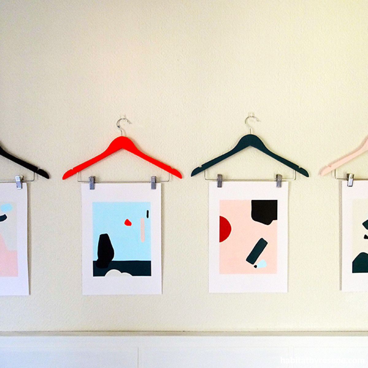 DIY Painted Coat Hanger Art | Habitat by Resene